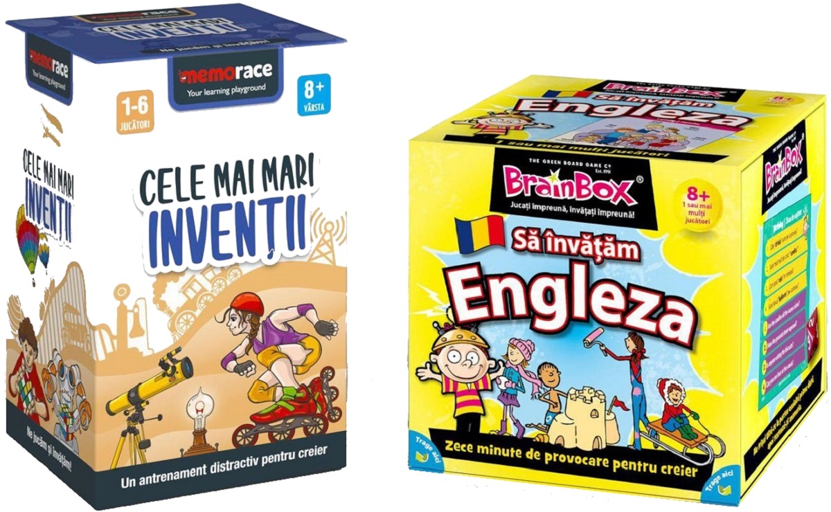 Pachet BrainBox: Sa invatam engleza + MemoRace: Cele mai mari inventii ...