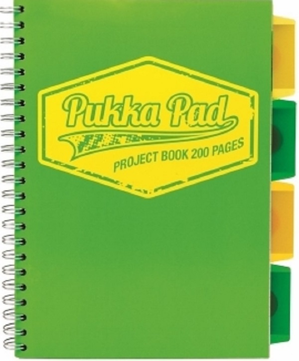 Caiet matematica cu spirala si separatoare: Pukka Pad. Verde neon ...