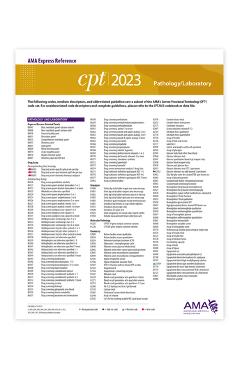 CPT 2023 Express Reference Coding Card: Pathology/Laboratory - American ...