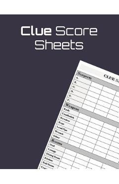 Clue Score Sheets: Clue Score Sheet Record - Clue Scoresheet - Clue ...