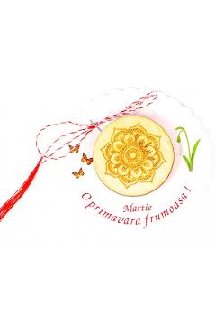 Martisor insigna din lemn: Floare - 3870003821585 - Libris