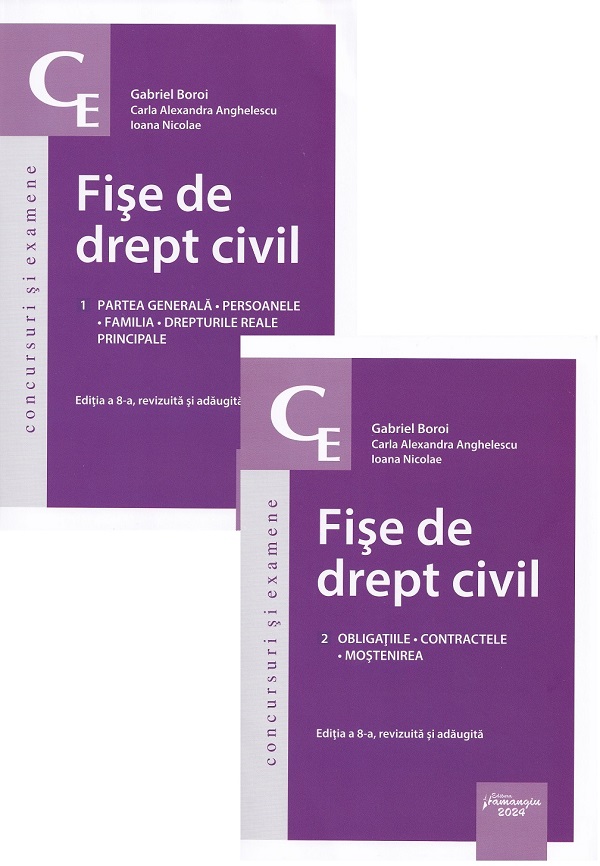Fise de Drept civil Vol.1 + Vol.2 - Gabriel Boroi, Carla Alexandra ...
